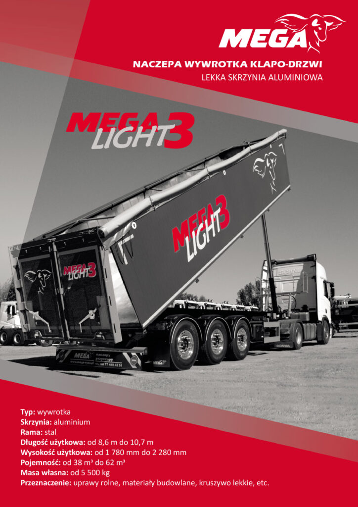 Aluminium-Kippanhänger. Hersteller. Mega Nysa - Benalu-Gruppe